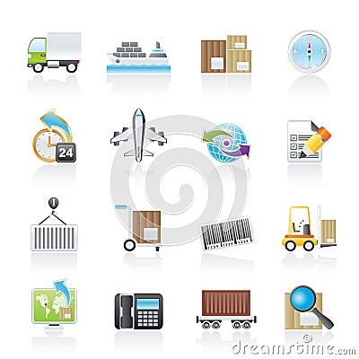 Shipping And Logistics Icons Stock Images - Image: 23830044
