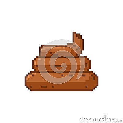 Shit Pixel Art. Turd Are Pixelated. Poop Cartoon Vector | CartoonDealer ...