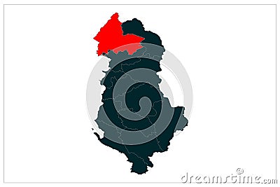 Shkoder Map Illustration On White Background Royalty-Free Cartoon ...