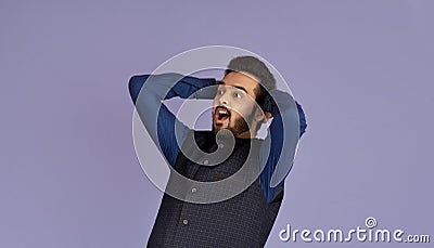 Shocked Indian Guy Holding His Head And Screaming WOW On Violet Studio ...