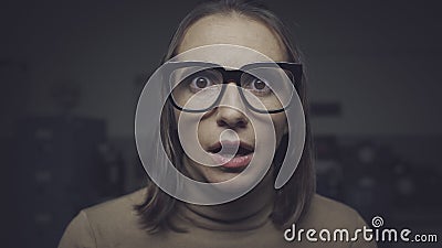 Shocked Scared Woman Staring At Camera Royalty-Free Stock Image ...