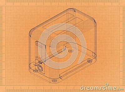 Toaster - Retro Blueprint Stock Photography | CartoonDealer.com #116777240