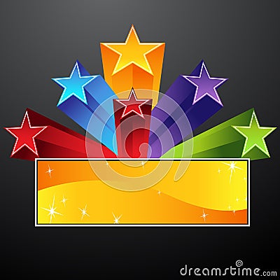 Shooting Star Banner Cartoon Vector | CartoonDealer.com #16335299
