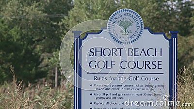 Short Beach Golf Course Sign Stock Video - Video of handicap, green ...