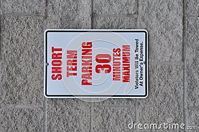 Short Term Parking Signage Stock Image | CartoonDealer.com #37409221