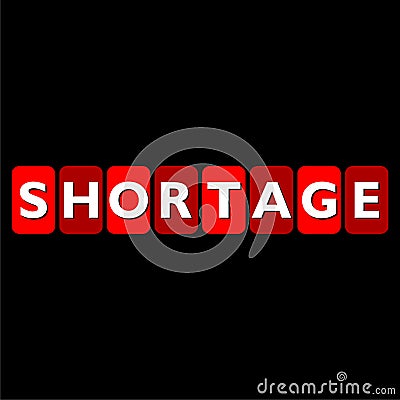 Shortage Word Isolated On Black Background Royalty-Free Stock Image ...