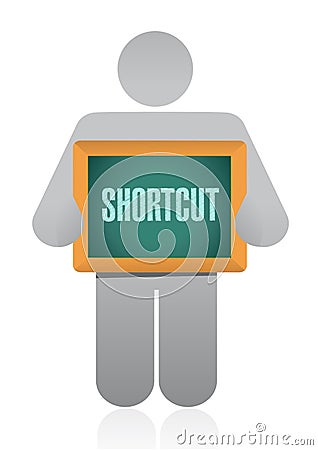 Shortcut People Sign Concept Illustration | CartoonDealer.com #56699058