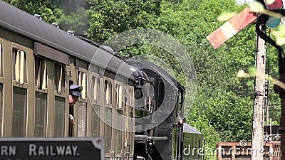 Shot Of Steam Engine And Carriage 4K Stock Video - Video of background ...