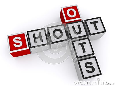 Shout Outs Word Blocks Stock Photo | CartoonDealer.com #183881232