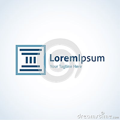 Show Your Strength Greek Column Foundation Logo Icon Royalty-Free Stock ...