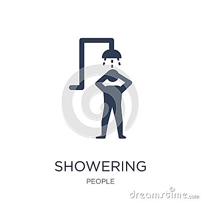 Showering Icon. Trendy Flat Vector Showering Icon On White Background ...