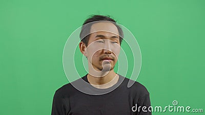 Showing Both Sides of the Face by a Adult Man Stock Video - Video of ...