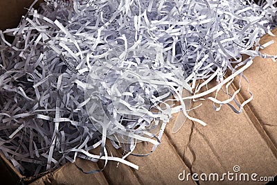 Shredded Paper In Cardboard Box Stock Photo | CartoonDealer.com #29875662
