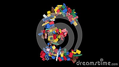 Shuffled Colored Building Blocks Typeface GBP Stock Photography ...