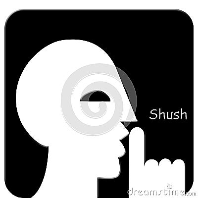 Shush Illustration Stock Image - Image: 38196101