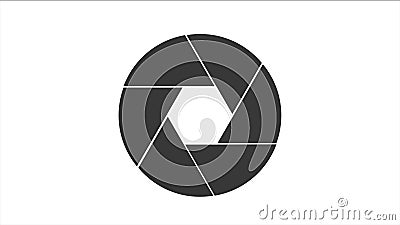 Shutter Icon Cartoon Animation. Camera Shutter Opening Stock Footage ...