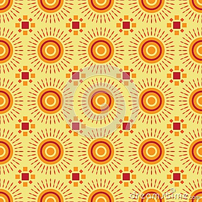 Shweshwe Sun Pattern Cartoon Vector | CartoonDealer.com #126915365