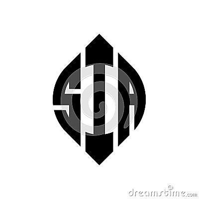 SIA Circle Letter Logo Design With Circle And Ellipse Shape. SIA ...