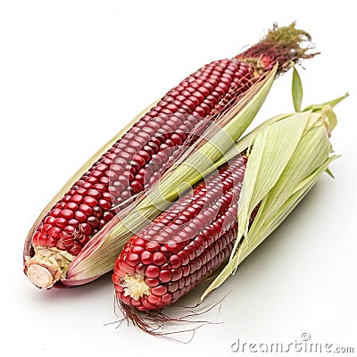 Siam Ruby Queen Thai Red Corn Isolated On White Background Royalty-Free ...