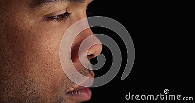 Side View of African Man S Face Stock Footage - Video of hair, positive ...