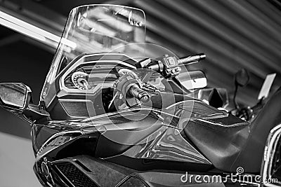 Side View Of A Custom Motorcycle Engine Royalty-Free Stock Photo ...