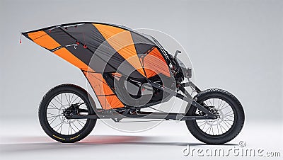 Side View Of A Powered Parachute Trike With Fabric Wing Collapsed And ...