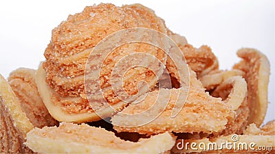 Traditional Chinese Snack of Deep Fried Biscuits Rotating Stock Video ...