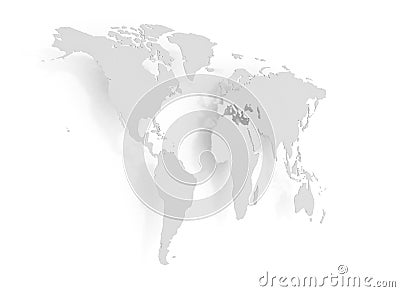 Side View Of A World Map Stock Illustration - Image: 43348525