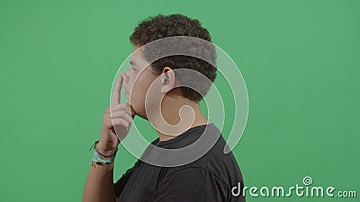 Side View of a Young Boy Pushing on the Nose Stock Footage - Video of ...