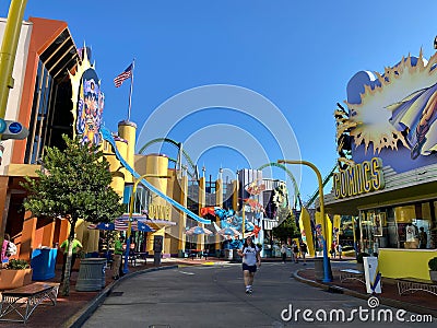 The Sidewalk In Front Of The Marvel Area At Universal Studios Resort ...