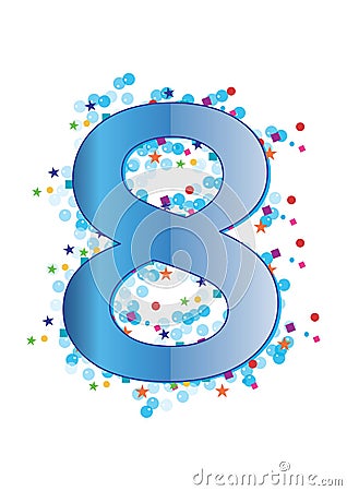 Siercijfer Acht - Vector Royalty-vrije Stock Afbeeldingen - Afbeelding ...