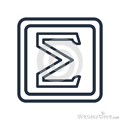 Sigma Icon Vector Isolated On White Background, Sigma Sign ...