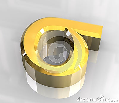 Sigma symbol in gold (3d) stock illustration. Illustration of isolation ...