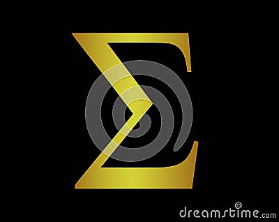 Sigma Symbol Minimalist Design, Mathematical Notation Vector ...