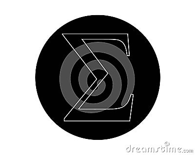 Sigma Symbol, White Background, Minimalist Design, Mathematical ...