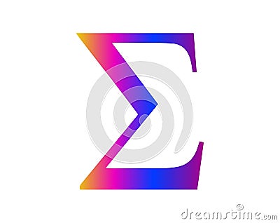 Sigma Symbol, White Background, Minimalist Design, Mathematical ...