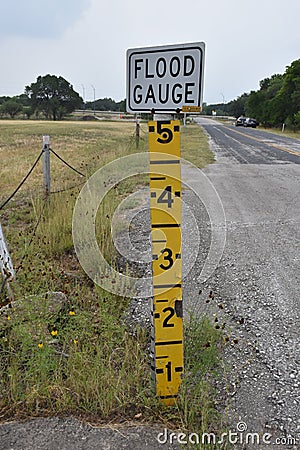 Sign Board : Flood Gauge Level Indicator Editorial Image ...
