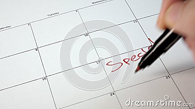 Sign the Day in the Calendar with a Pen, Draw a Good Bad Day Stock ...