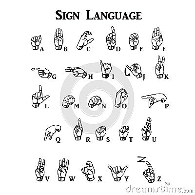 Sign Language Chart Stock Photography | CartoonDealer.com #23615492