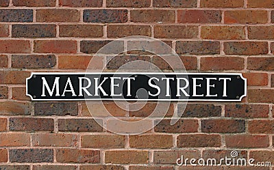 Sign, Market Street Stock Images - Image: 91594