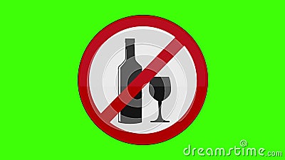 Sign No Alcohol Green Screen Stock Video - Video of avoid, booze: 204506393