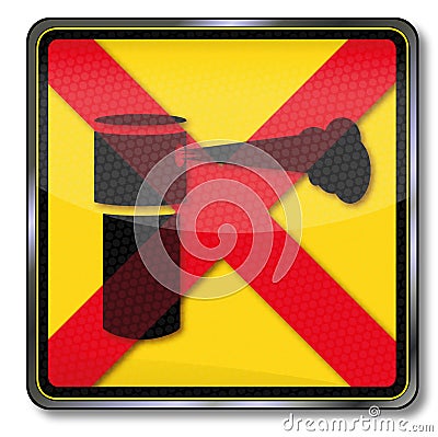 Sign No Pepper Spray Cartoon Vector | CartoonDealer.com #107167295