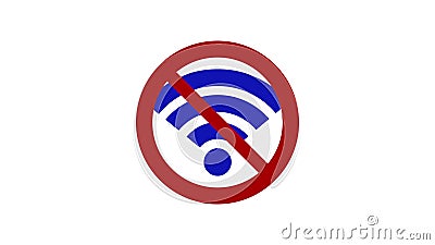 The Sign `no Wifi`. Prohibition of Using the Internet Stock Footage ...