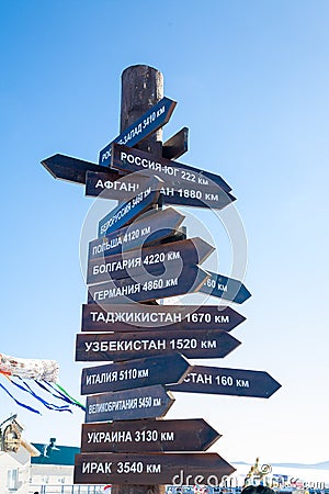Sign Post To The World Stock Photo - Image: 50545963