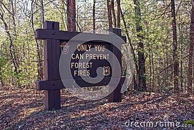 Sign Warning Only You Can Prevent Forest Fires Editorial Photo - Image ...