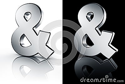 And Sign On White And Black Reflective Floor Stock Photo ...