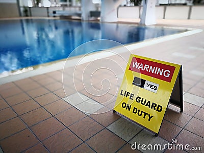Signboard Warning At Swimming Pool Stock Image | CartoonDealer.com ...