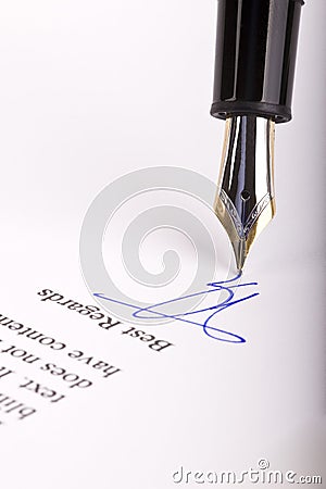 Signing Letter Royalty-Free Stock Photo | CartoonDealer.com #4894431