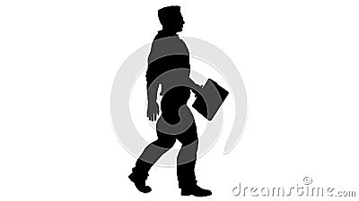 Silhouette of Businessman. Alpha Channel. Alpha Matte. FullHD. Stock ...