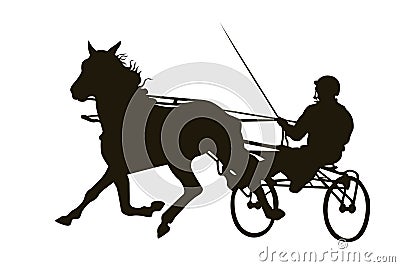 Silhouette Of Harness Racing Stock Image | CartoonDealer.com #17053591